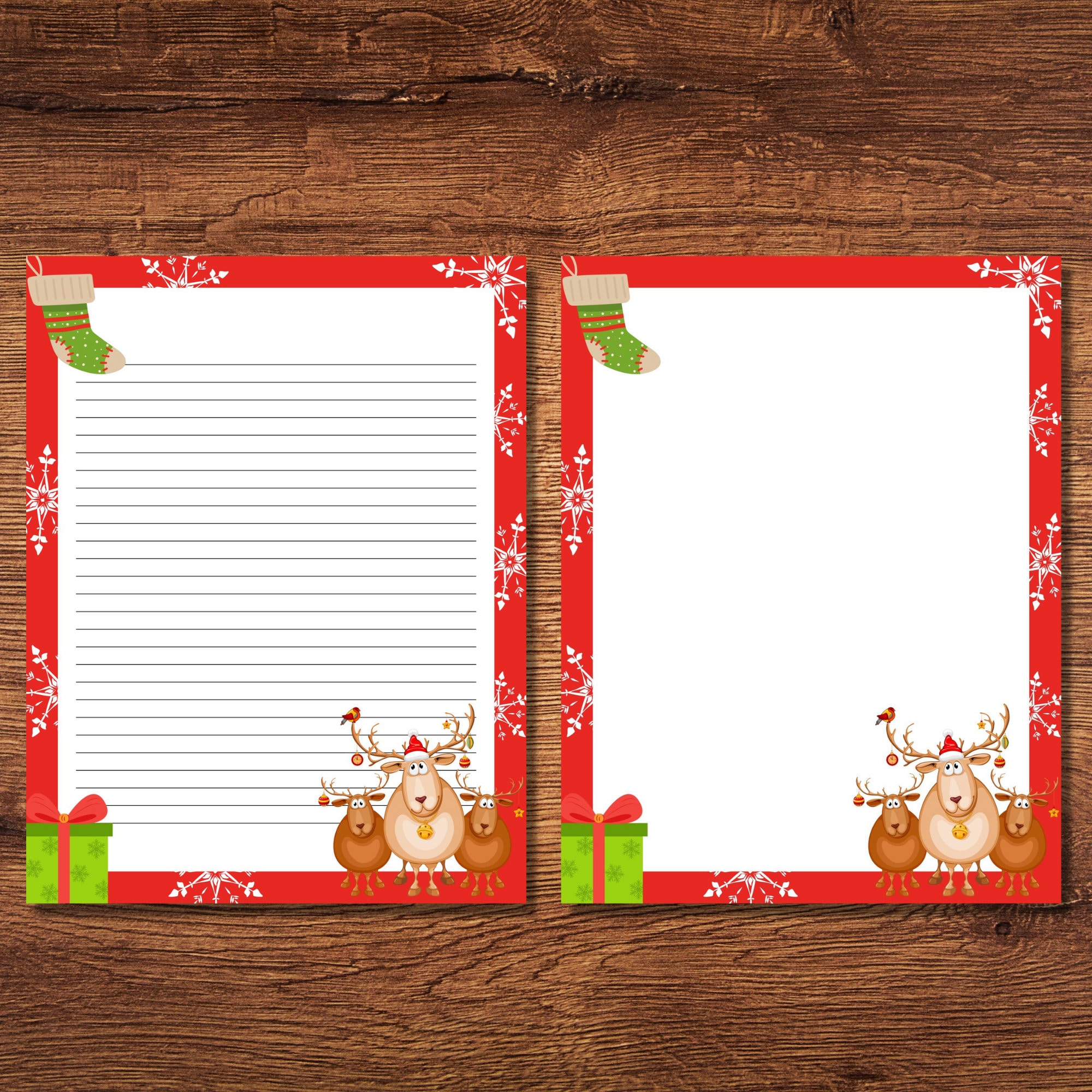 Printable Christmas Stationery, Colorful Stationery, Cute Stationery ...