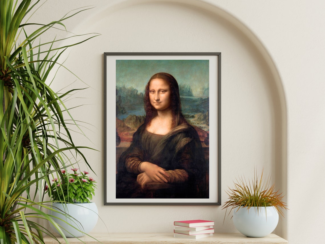 Mona Lisa Art Print, Portrait by Leonardo Da Vinci, Instant Digital ...