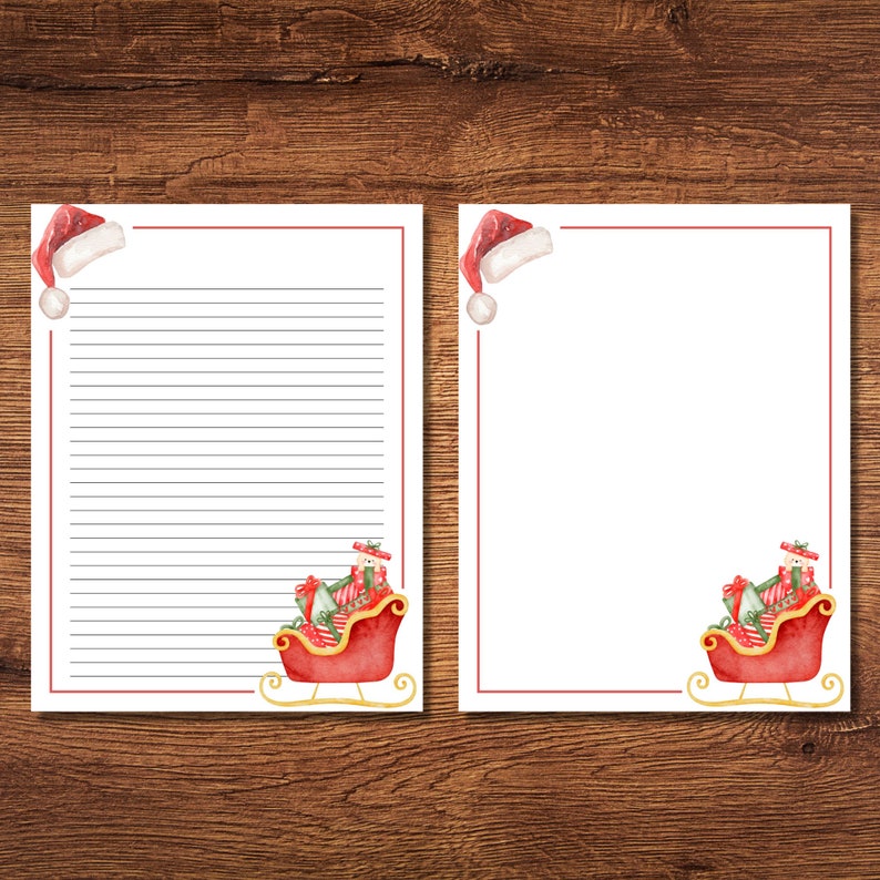 Printable Christmas Stationery, Colorful Stationery, Cute Stationery ...