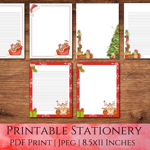 Printable Christmas Stationery, Colorful Stationery, Cute Stationery ...