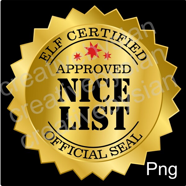 Santa Approved Nice List Seal - Etsy