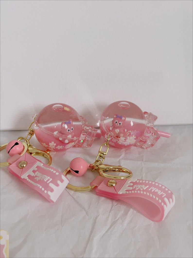 Kawaii Lollipop Keychains Boba Liquid Keychains Boba Tea Bubble Tea ...