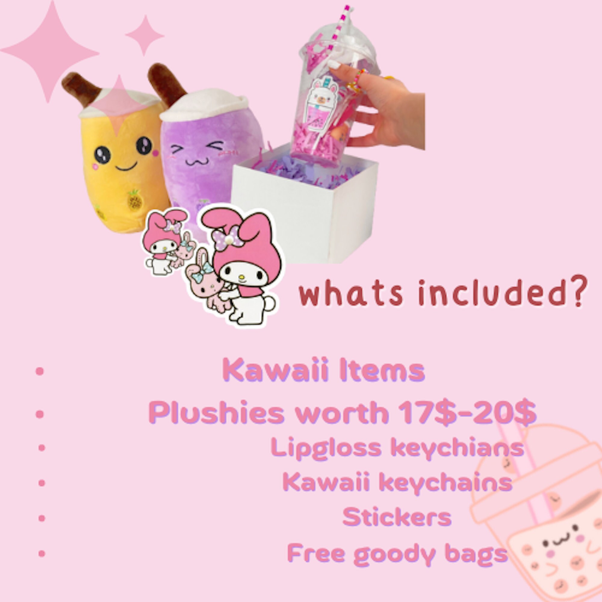 Kawaii Mystery Box My Melody Kuromi Sanrio Kawaii Mystery Stationary ...