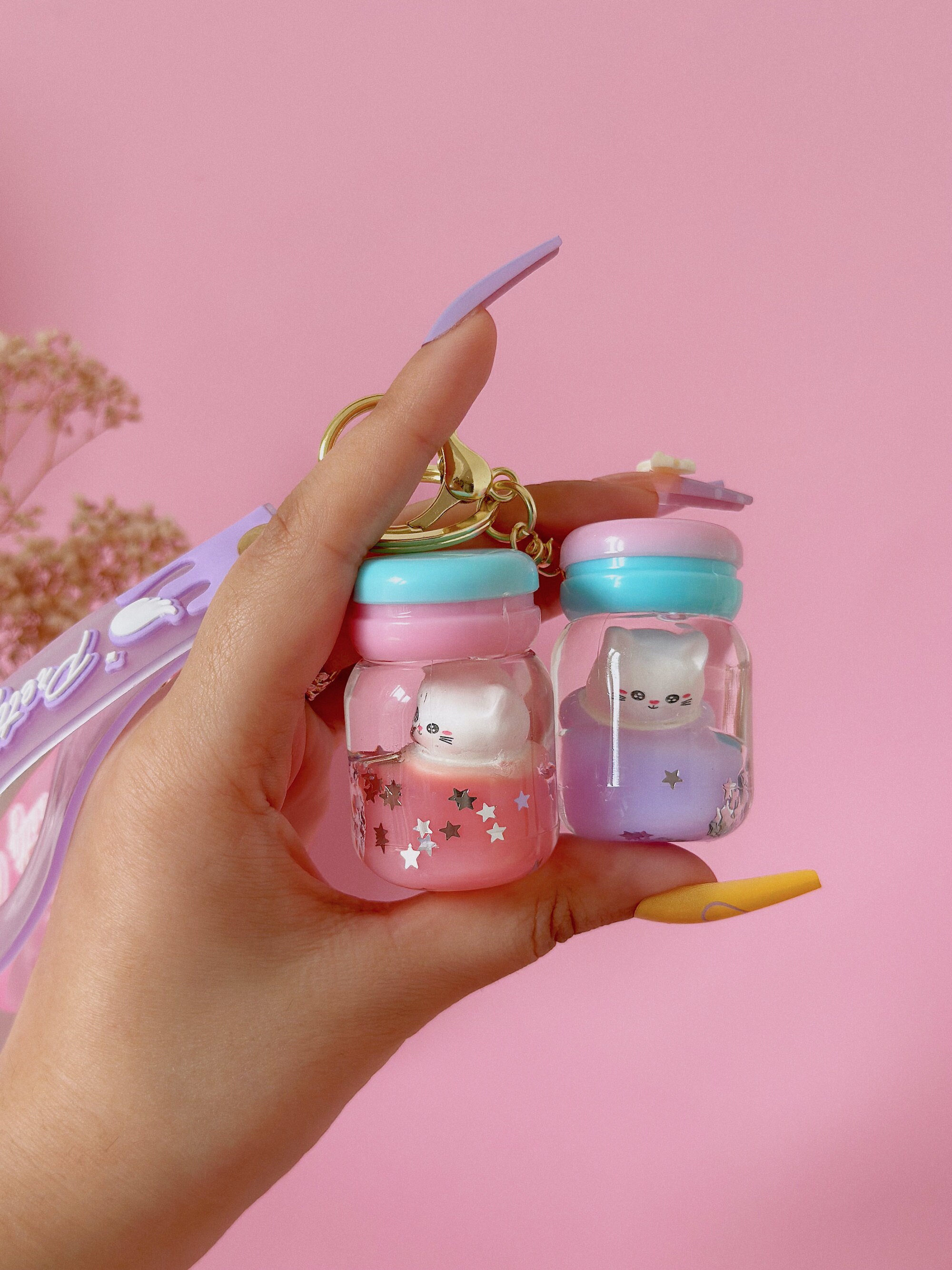 Kawaii Boba Milk Tea Bubble Tea Liquid Key Chain, Cute Boba Tea ...