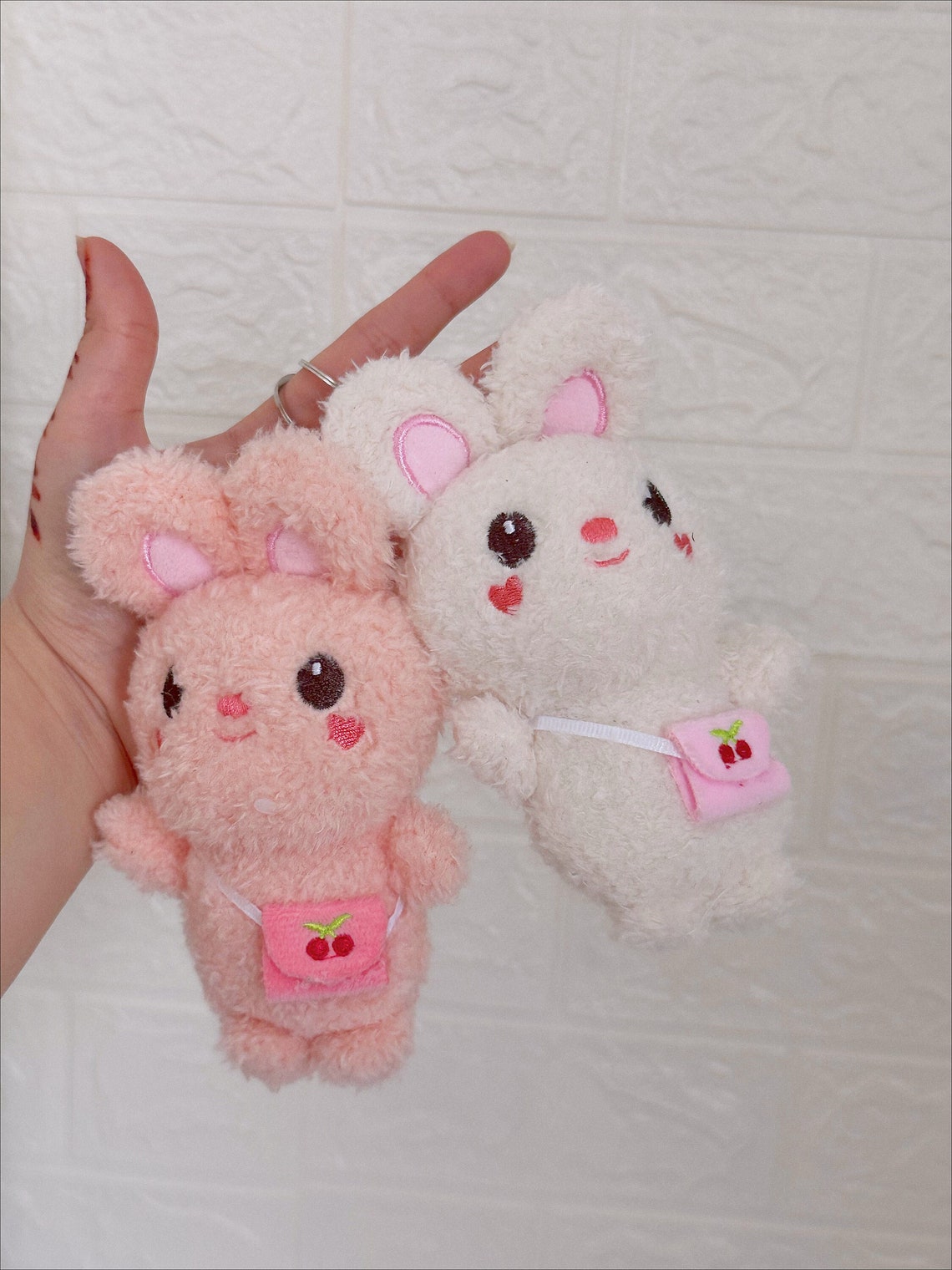 Kawaii Cute Bunny Plush Soft Keychain Plush Cute Bunny Plush Etsy