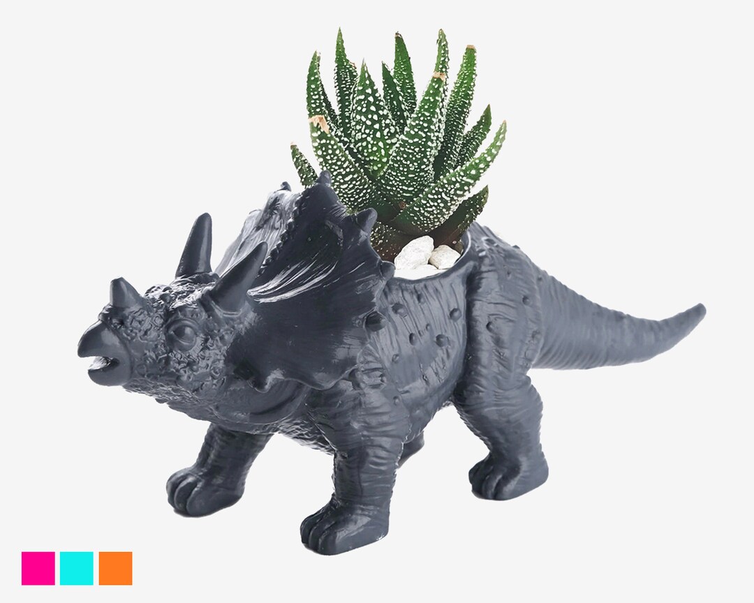 Triceratops Dinosaur Planter - Kawaii Dino Plant Pot Succulent Flower ...
