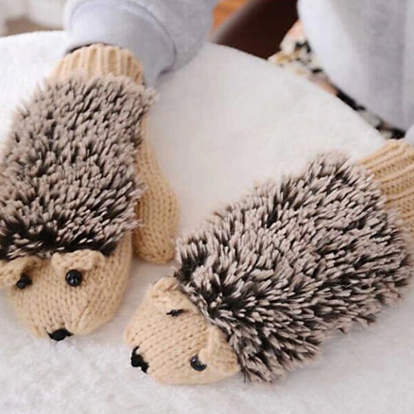 Hedgehog Mittens - Etsy