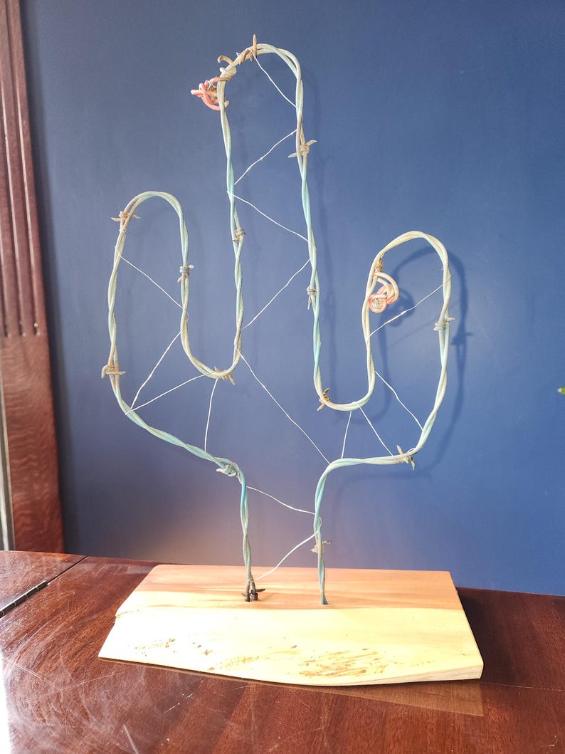 Barbed Wire Cactus Decor - Etsy