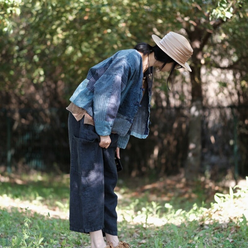 Cotton Double Layered Women Blouse in Patchwork Style 231559k - Etsy