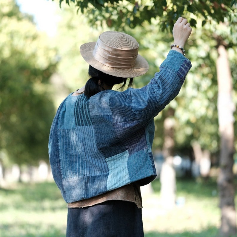 Cotton Double Layered Women Blouse in Patchwork Style 231559k - Etsy