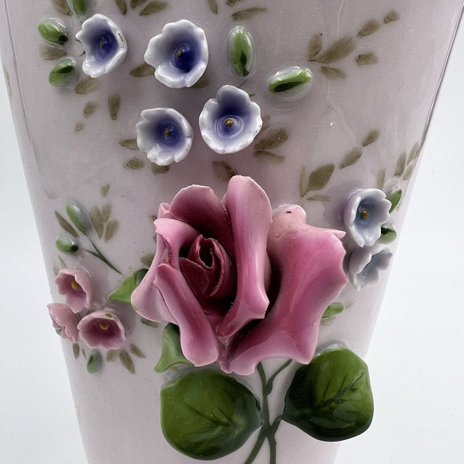 Vintage Lefton Vase Floral Pattern Hand Painted Signed READ - Etsy
