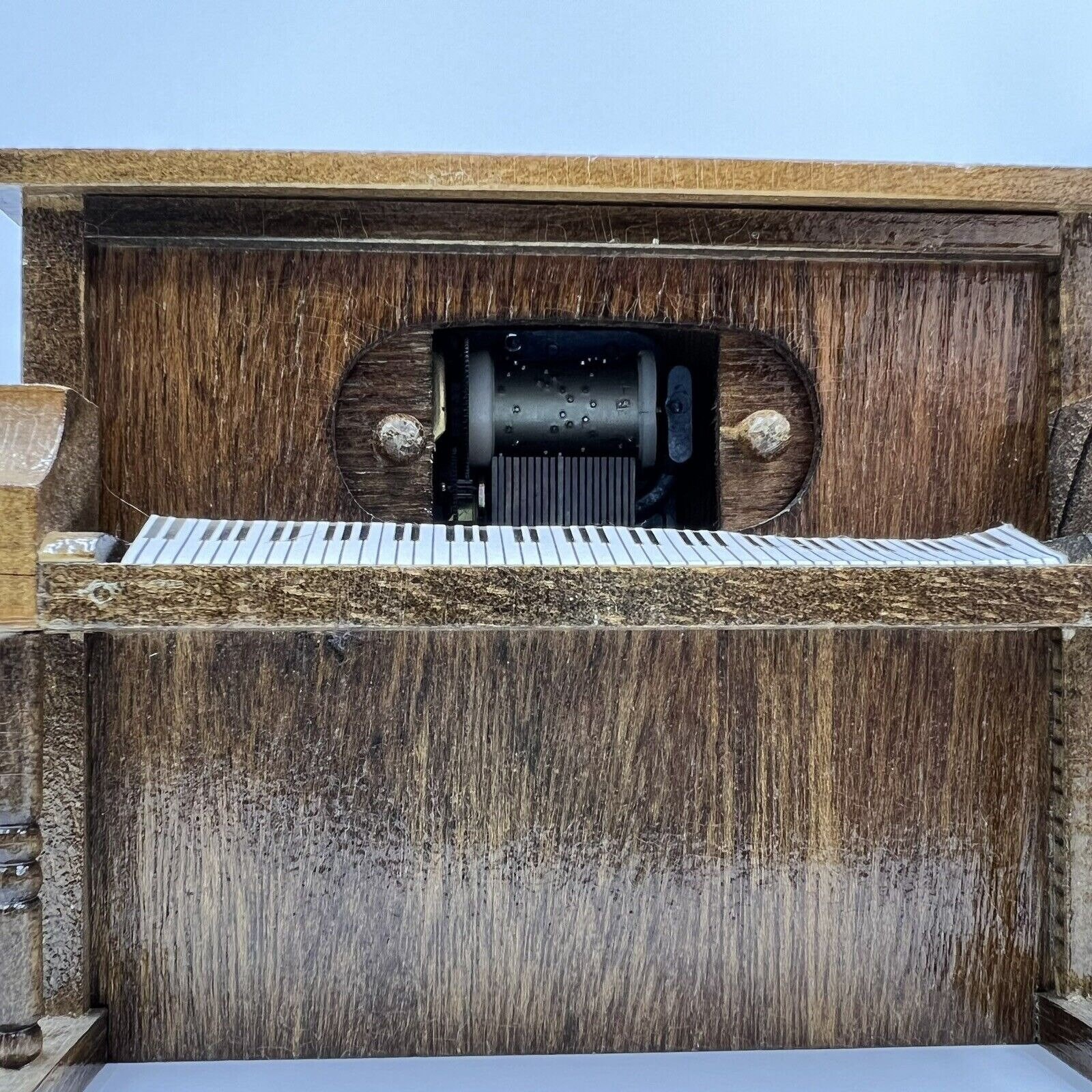 Vintage Miniature Wood Piano Music Box With Bench Great Condition - Etsy