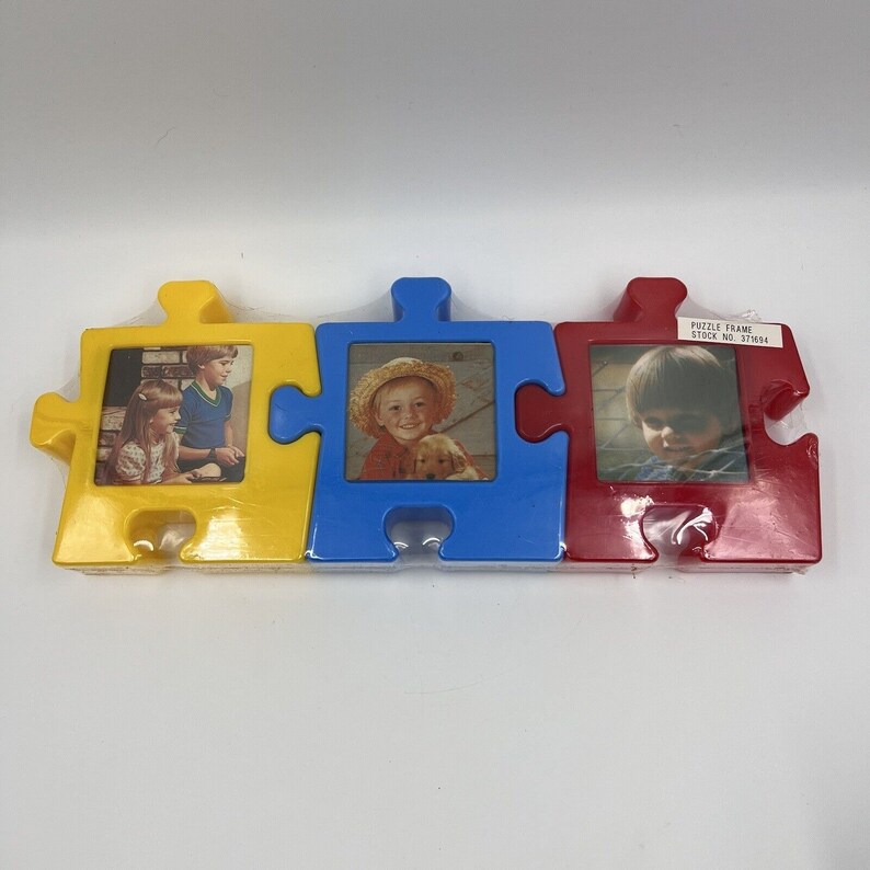Puzzle Piece Photo Frames Set Autism Awareness Vintage Sealed NOS - Etsy