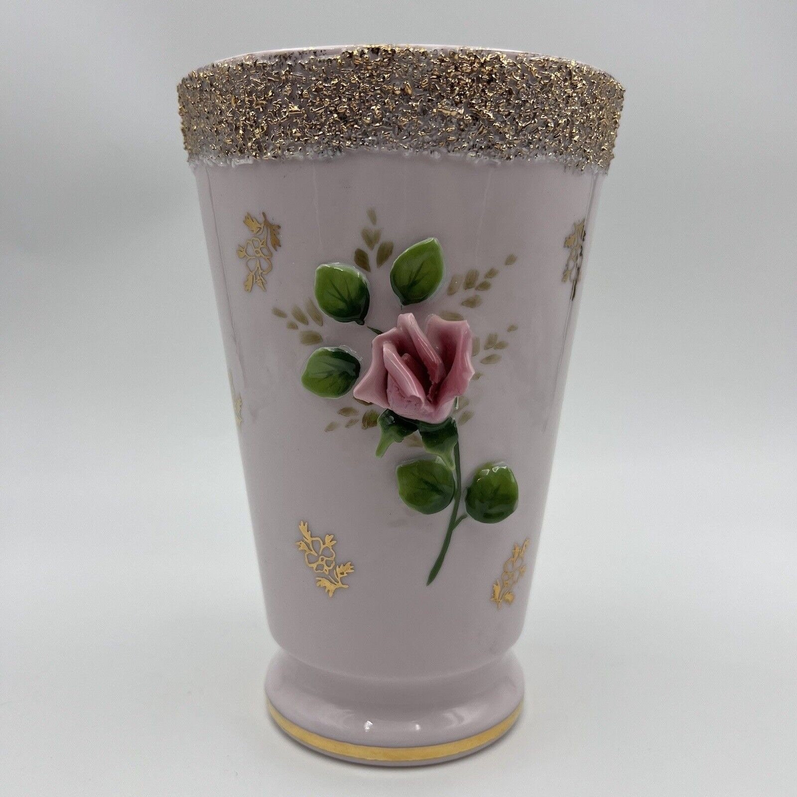 Vintage Lefton Vase Floral Pattern Hand Painted Signed READ - Etsy