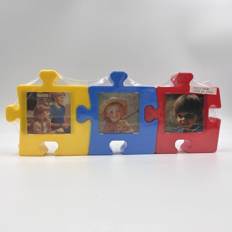 Puzzle Piece Photo Frames Set Autism Awareness Vintage Sealed NOS - Etsy