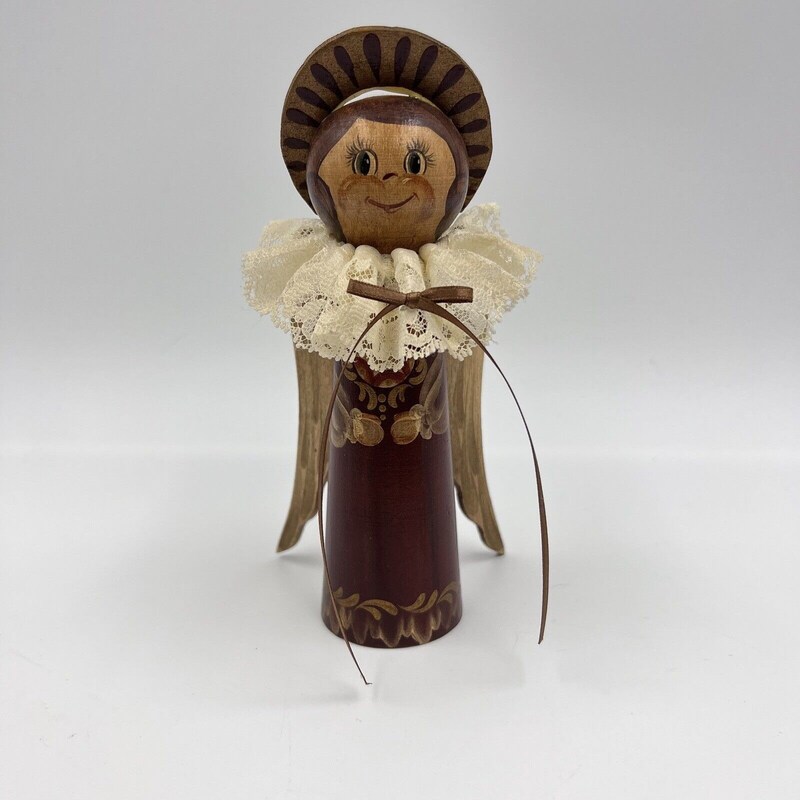 Painted Wood Angel - Etsy