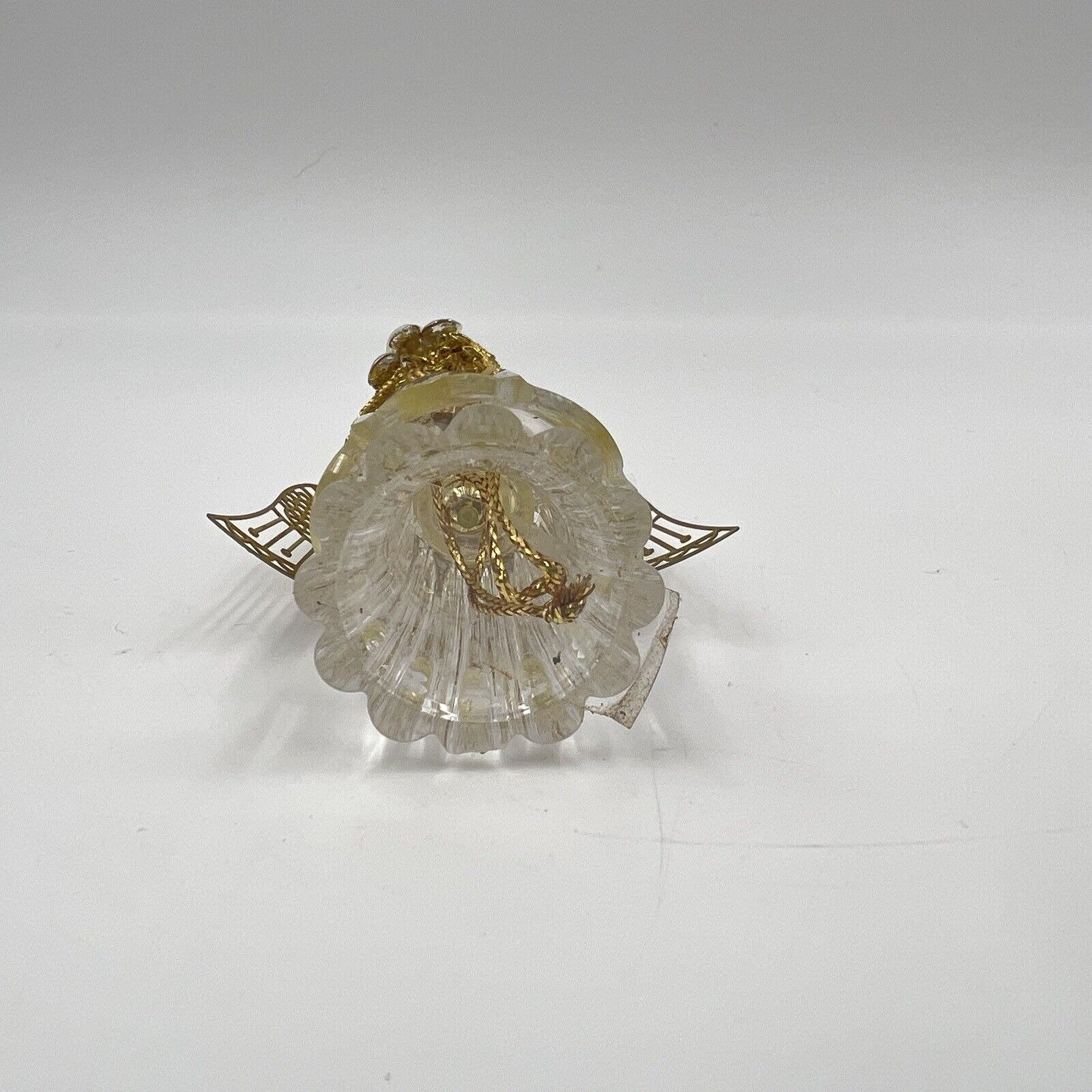 Vintage Angel Gold Color Wire Wings Plastic Christmas Holiday Ornament ...