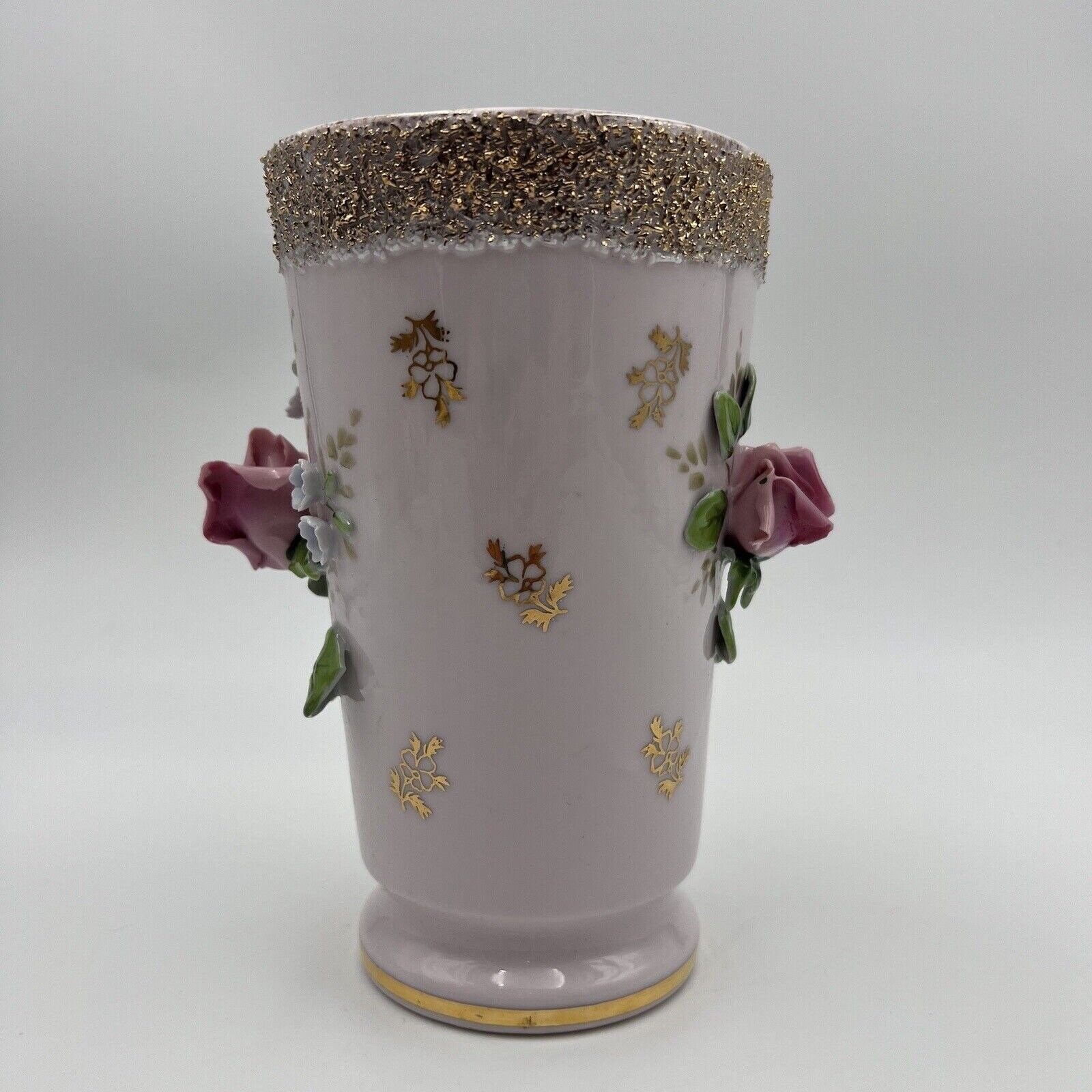 Vintage Lefton Vase Floral Pattern Hand Painted Signed READ - Etsy