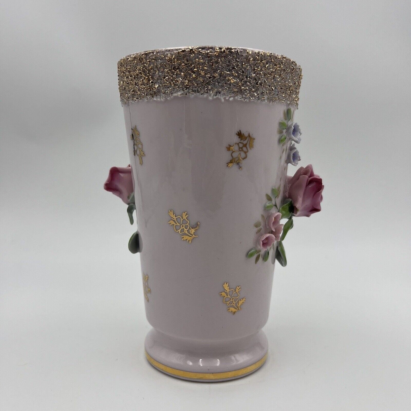 Vintage Lefton Vase Floral Pattern Hand Painted Signed READ - Etsy