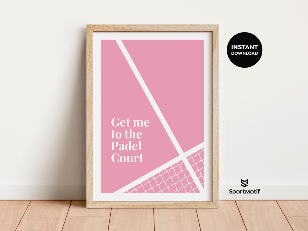 Padel Poster. Minimalist Instant Download Print. Clean Typography Court ...