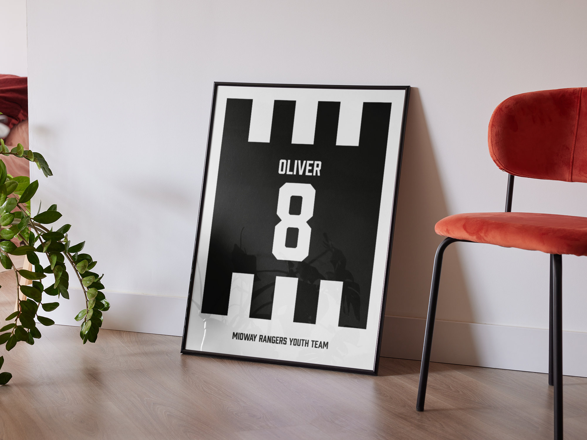 Editable Black and White Stripe Football Shirt Poster. - Etsy