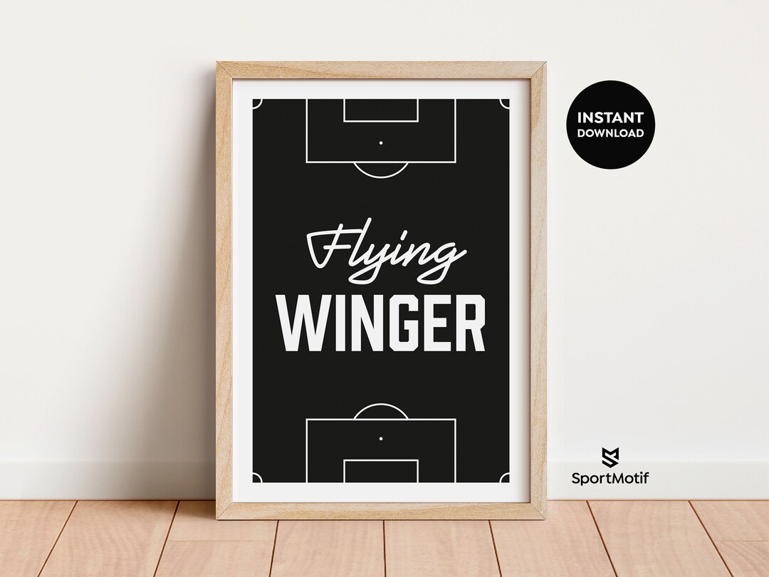 Football Print. Flying Winger Instant Download Poster for Young ...