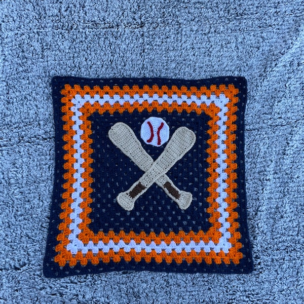 Baseball Granny Square - Etsy