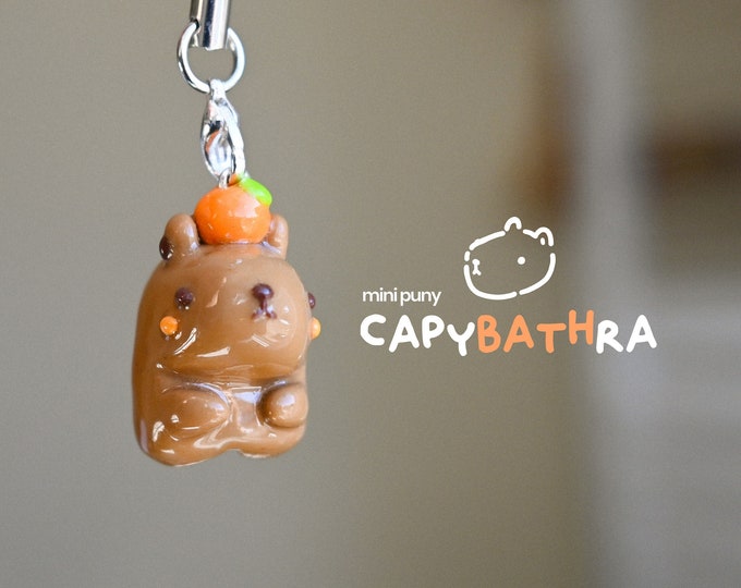 Mini Capybara capybathra Yuzu Polymer Clay Phone Charm - Etsy