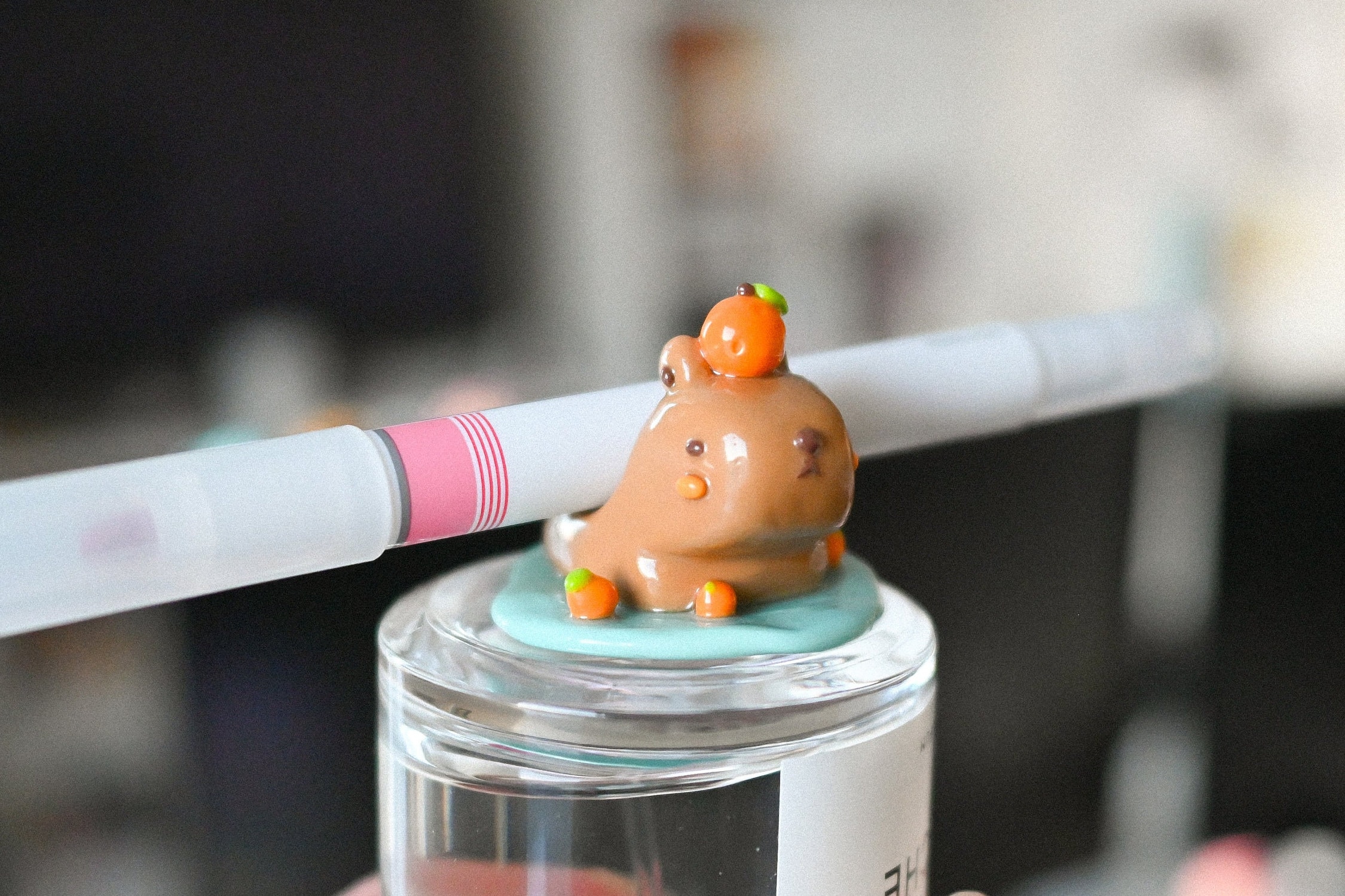 Capybara Yuzu Bath capybathra Clay Desk Friend - Etsy Canada