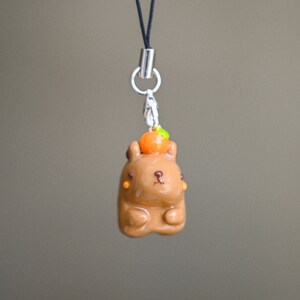 Mini Capybara capybathra Yuzu Polymer Clay Phone Charm - Etsy