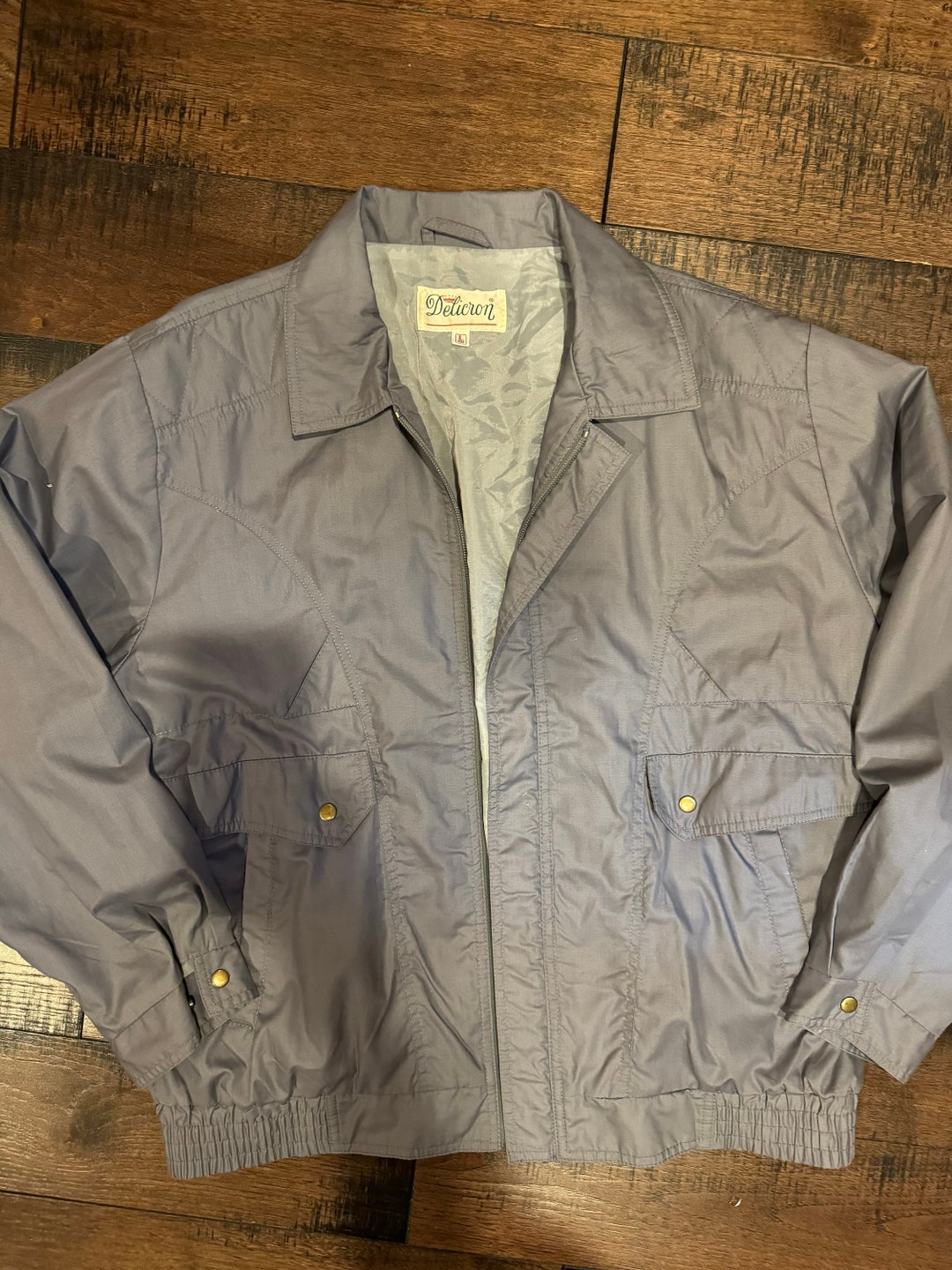 Vintage Members Only Style Grey Mens Jacket Windbreaker - Etsy