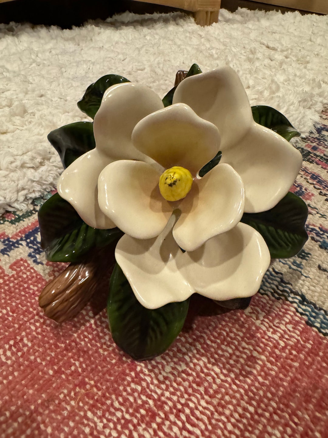 Vintage Ceramic Magnolia, Jamar-mallory Studio, Shelf Mold Decor - Etsy