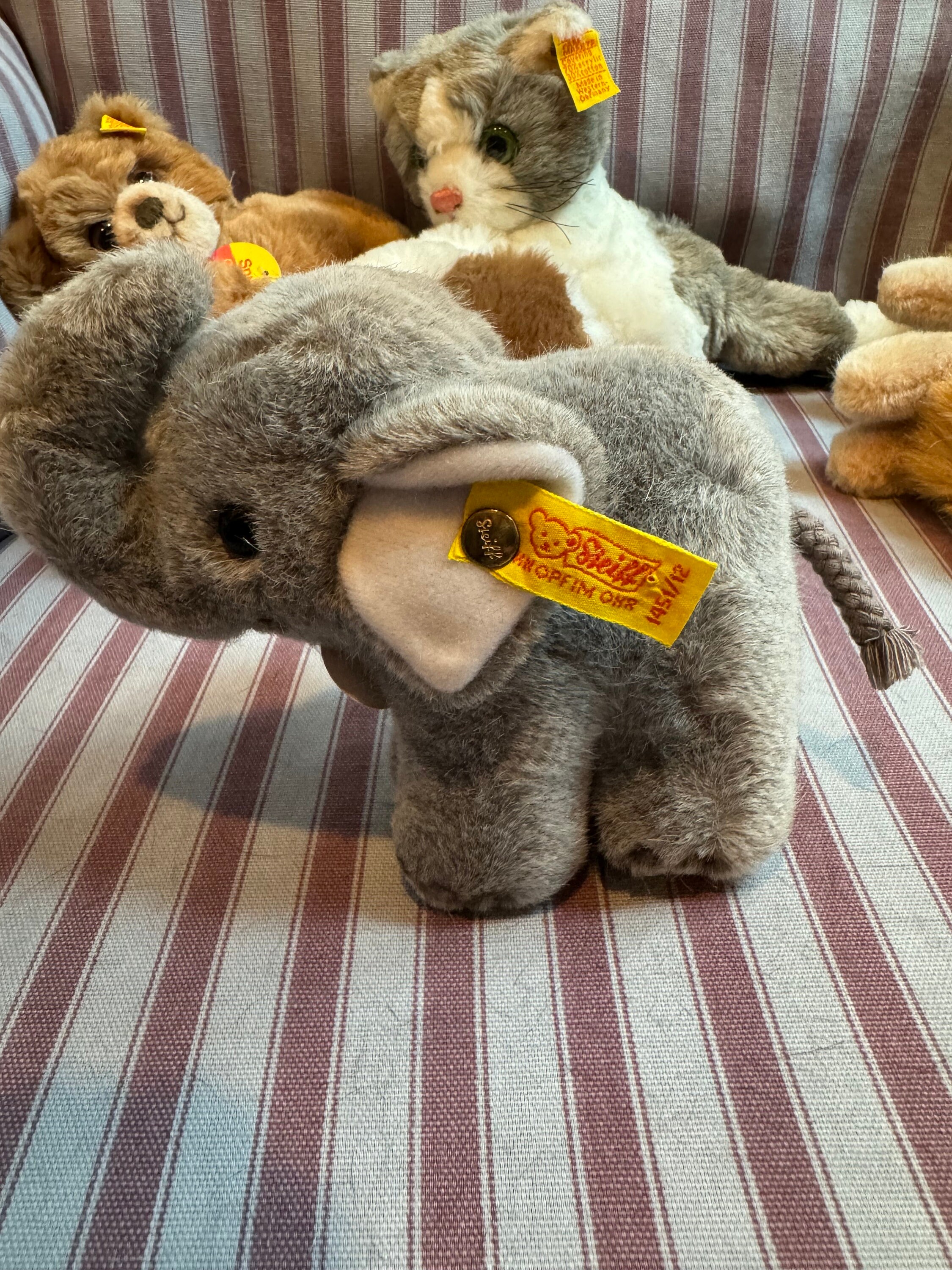 Vintage Steiff Stuffed Animals Germany Baby Bear Dog Cat Lion Lamb ...