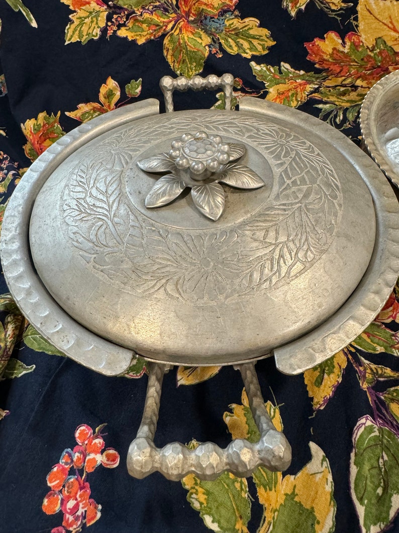 Vintage Everlast Metal Forged Aluminum Hammered Covered Casserole Bowl ...