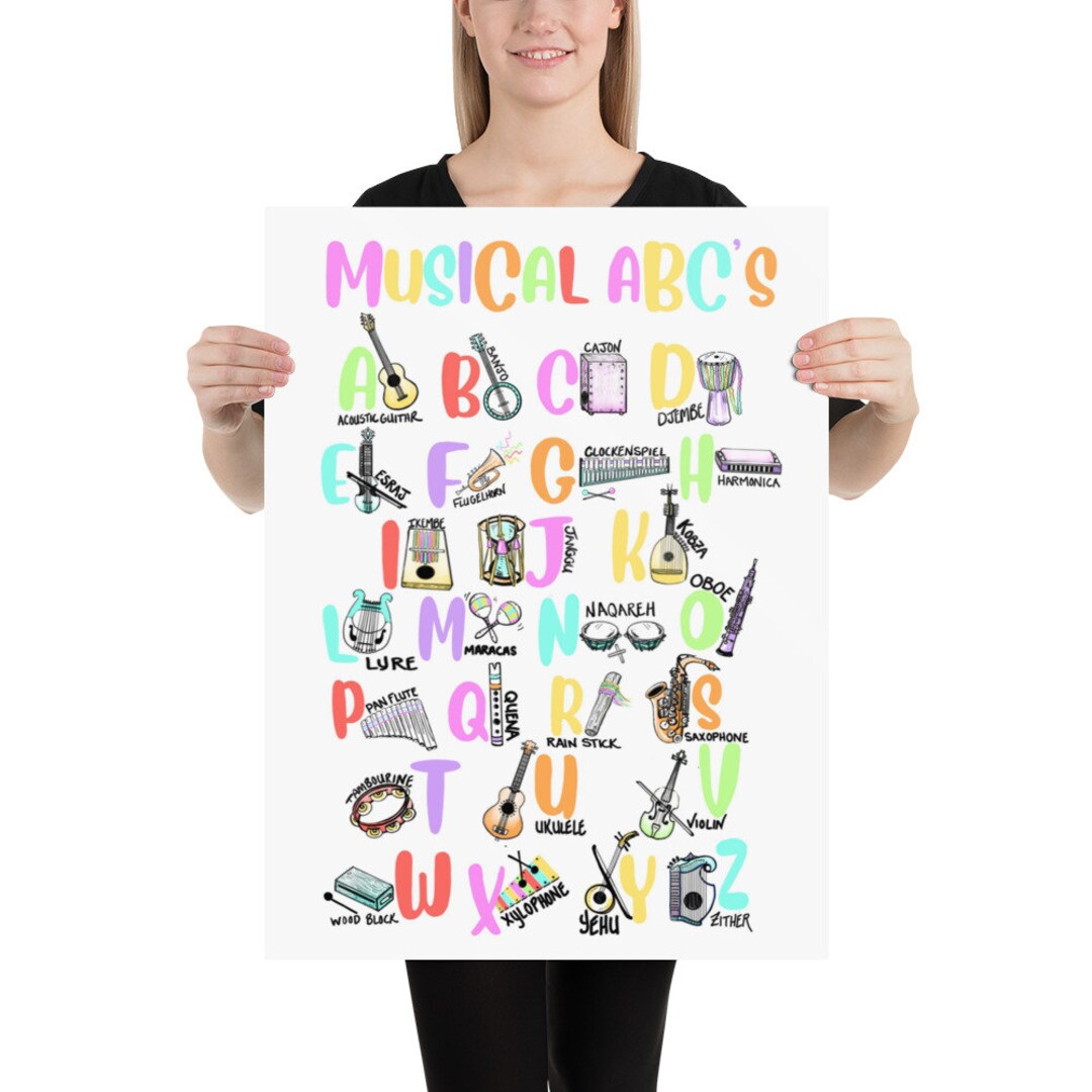 Musical Instruments of the World Abc's Educational Poster - Etsy