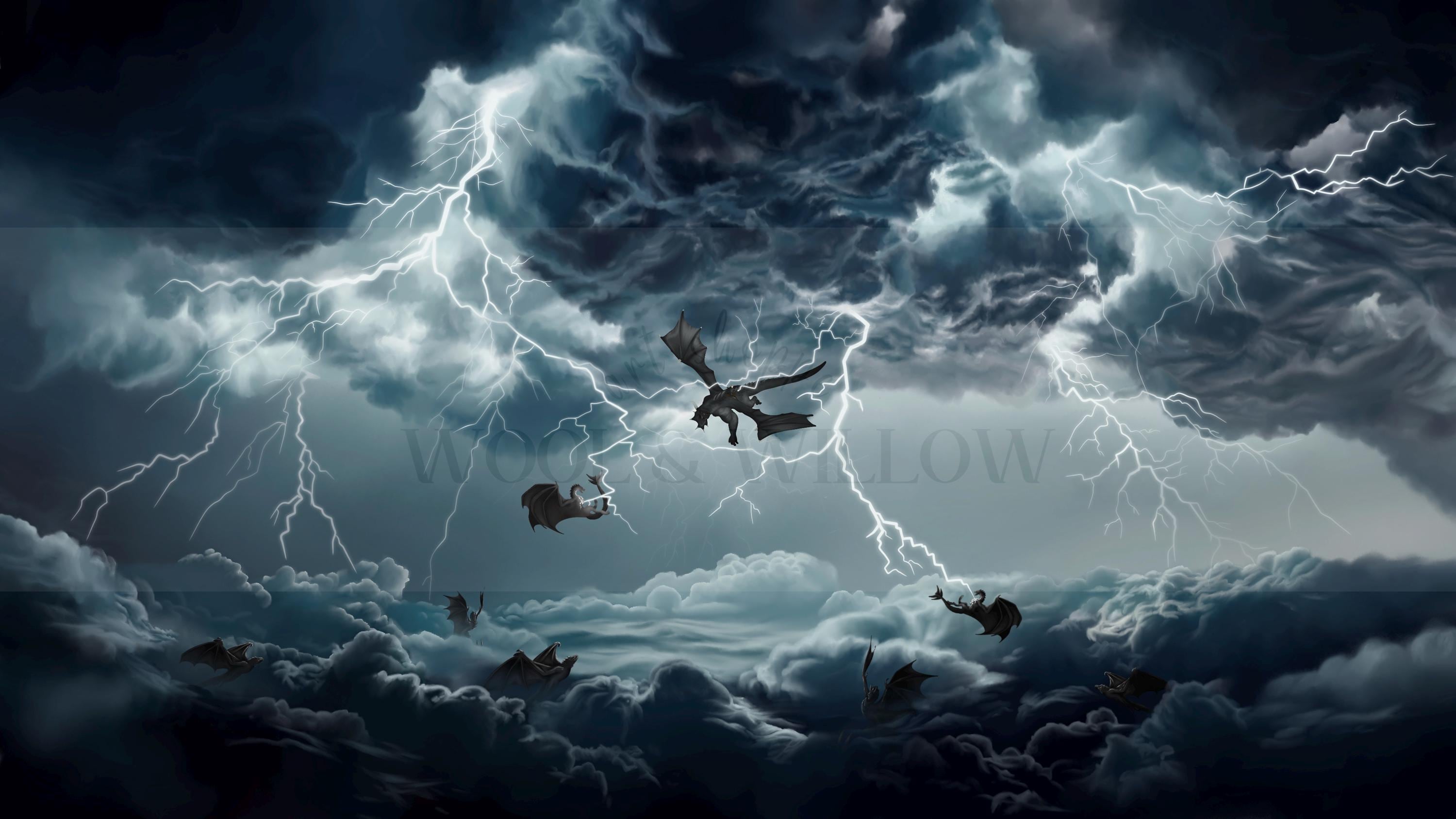 Fourth Wing Inspired Digital Desktop Wallpaper, Fantasy Dragon, 4K ...