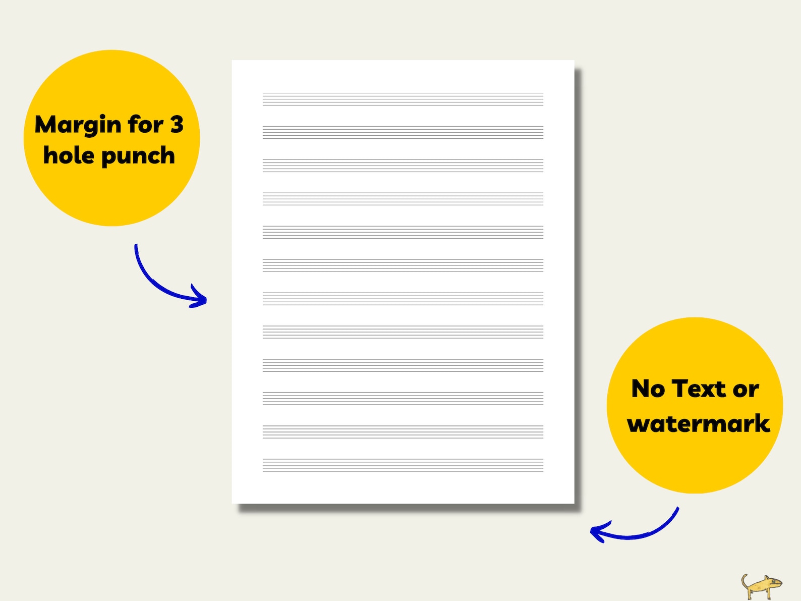 12 Stave Blank Music Manuscript Paper Pdf Png Etsy