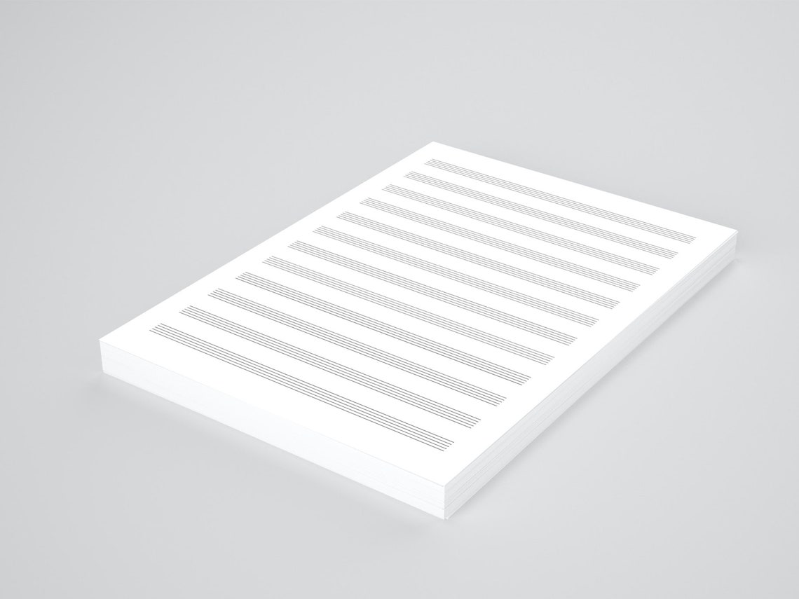Printable Blank Manuscript, Blank Staff Paper, Music Posters, 12 Stave ...
