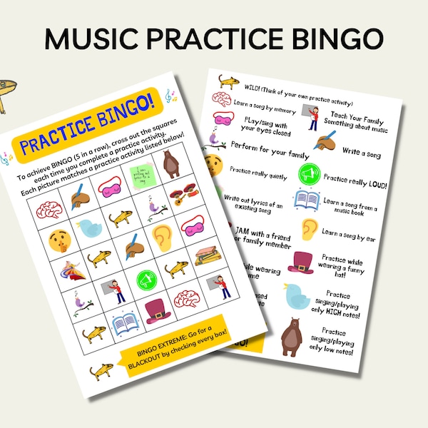 Music Theory Bingo - Etsy