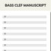 Printable Bass Clef Manuscript, Bass Clef, Music Paper, A4, US Letter ...