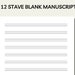 12 Stave Blank Music Manuscript Paper (PDF & PNG) - Etsy