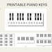 Printable Piano Keys, Music Education, Music Note Value, Music ...