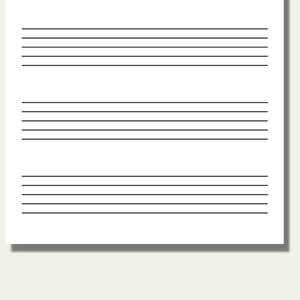 Printable Kids Music Manuscript: Large Staff Paper (a4/letter PDF/PNG ...