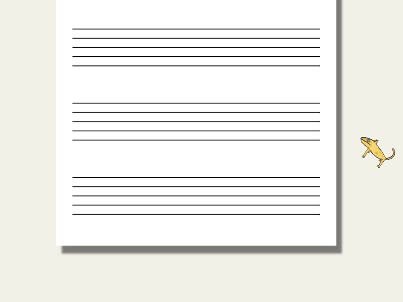 Printable Kids Music Manuscript: Large Staff Paper (a4/letter PDF/PNG ...