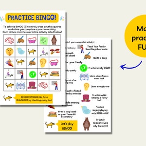 Music Bingo Worksheet, Practice Bingo, Music Lesson Games, Printable ...