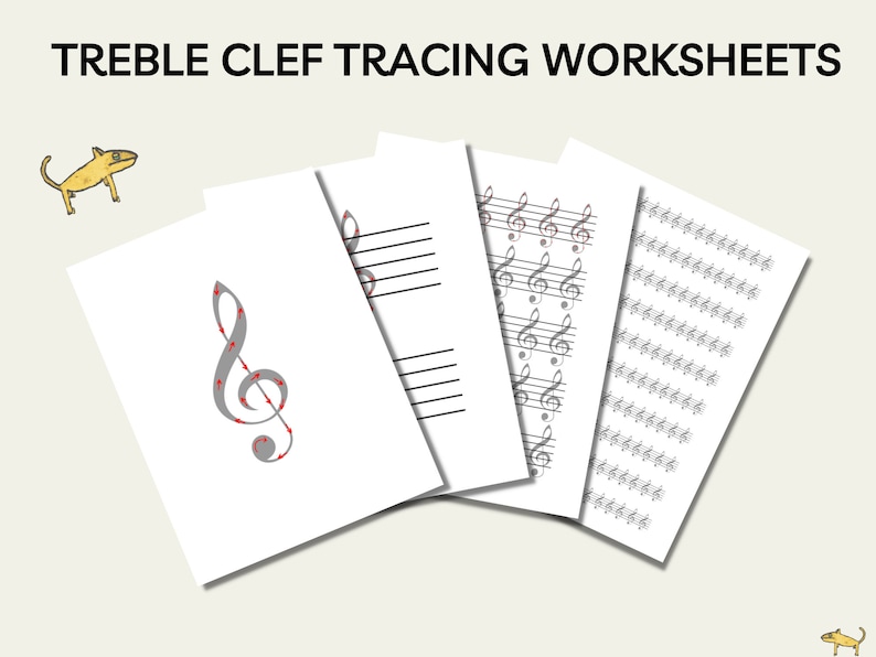 Music Theory, Music Worksheet, Treble Clef, Tracing Worksheets ...