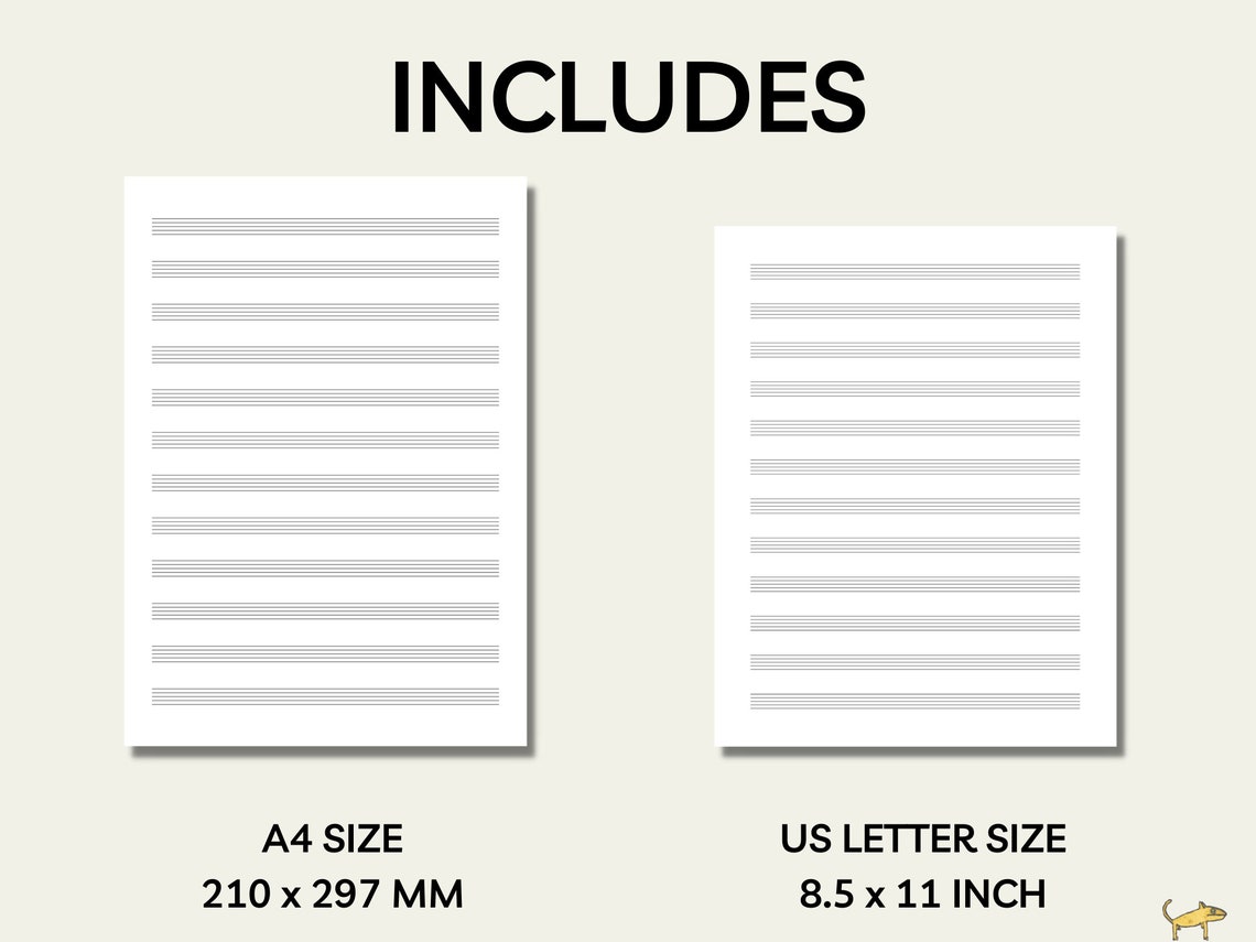 12 Stave Blank Music Manuscript Paper (PDF & PNG) - Etsy