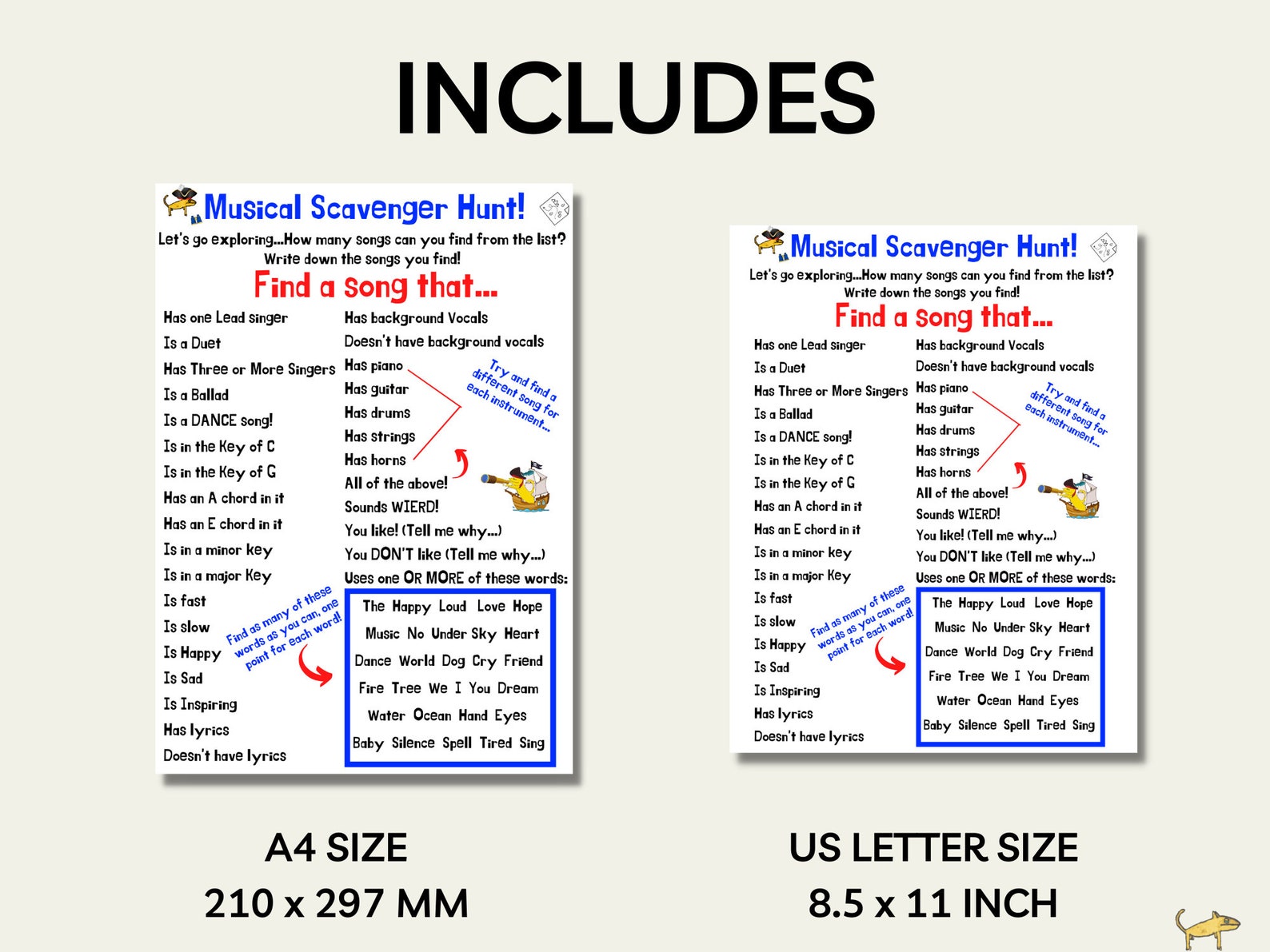 Musical Scavenger Hunt: Music Theory Games & Worksheets (PDF/PNG) - Etsy