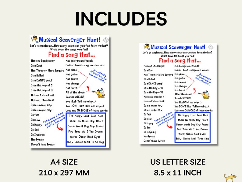 Musical Scavenger Hunt: Music Theory Games & Worksheets (PDF/PNG) - Etsy