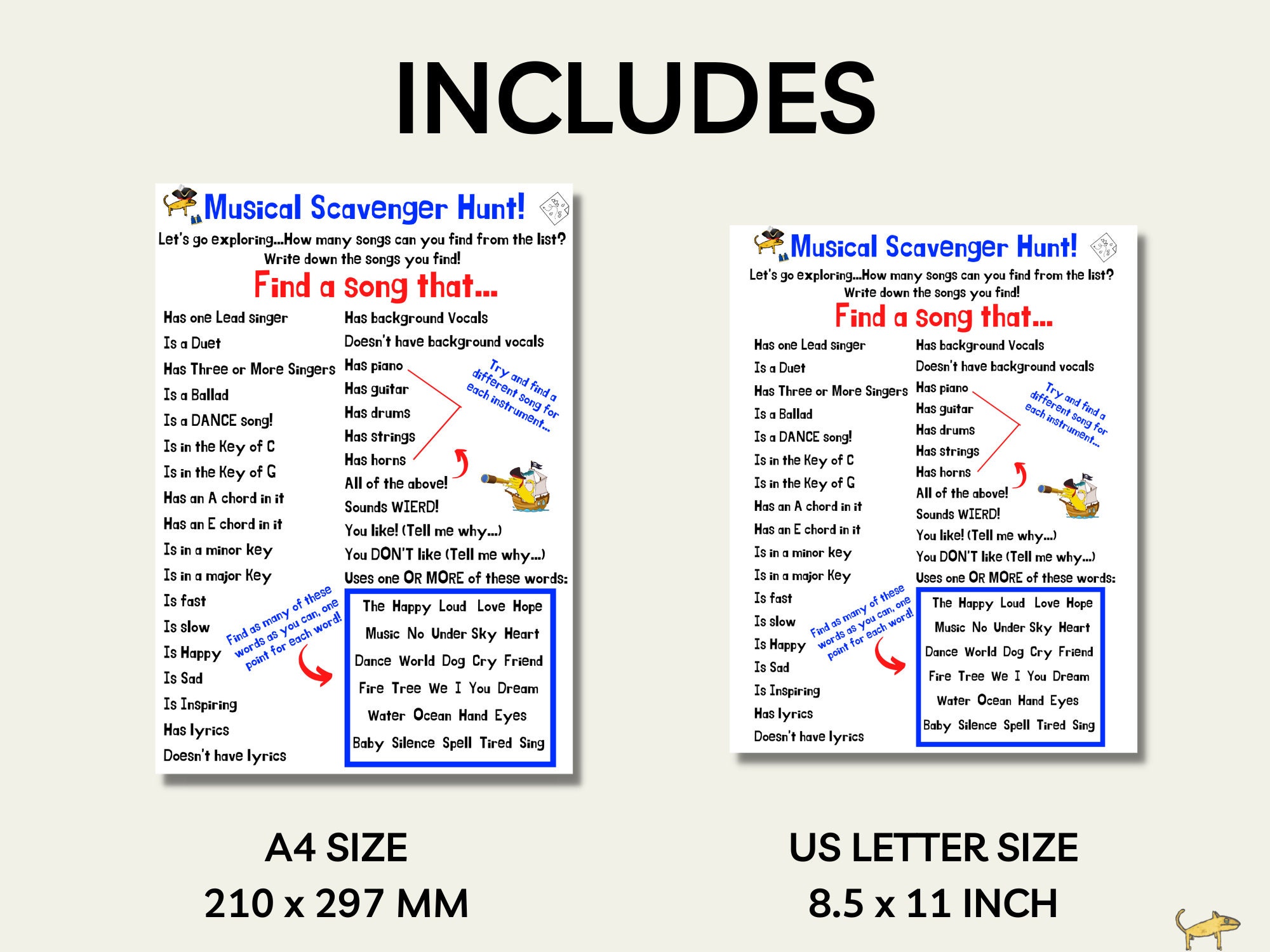 Musical Scavenger Hunt: Music Theory Games & Worksheets (PDF/PNG) - Etsy